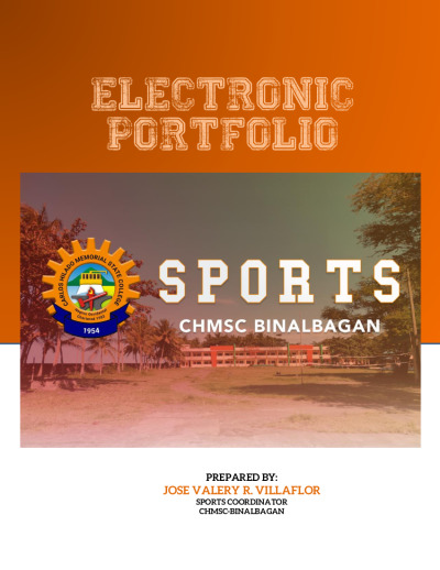 CHMSU-BINALBAGAN SPORTS E-PORTFOLIO | PDF to Flipbook